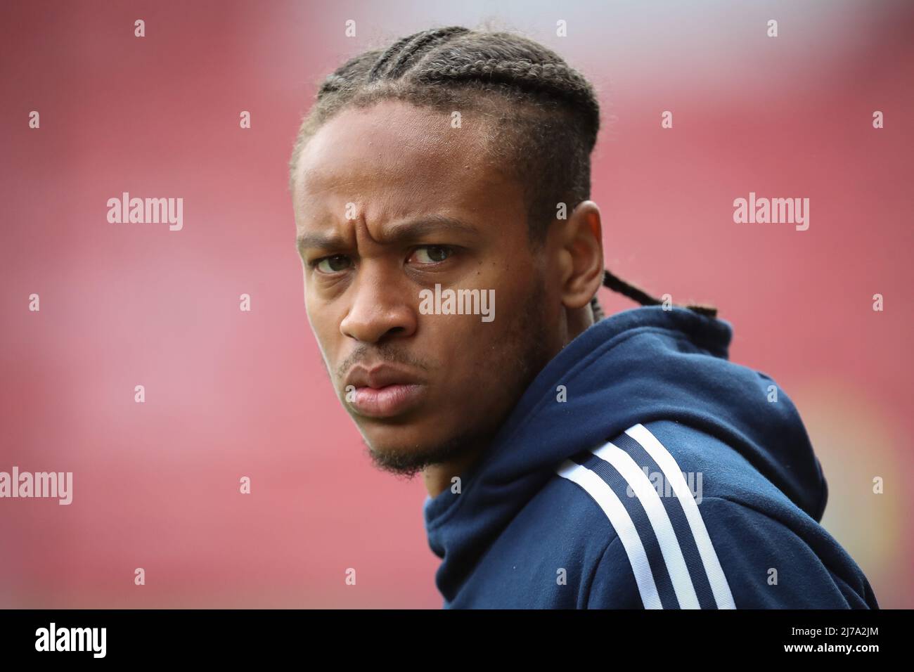 Bobby De cordova-Reid #14 of Fulham arrives at Bramall Lane Stadium ...