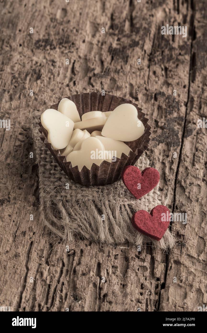Heart shaped chocolate bars hi-res stock photography and images - Alamy