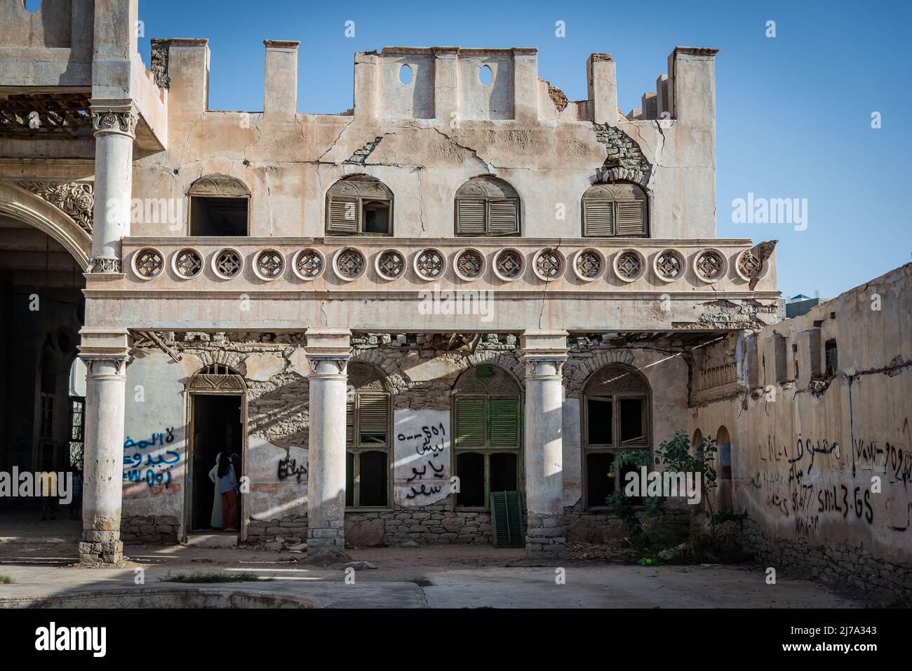 Abandoned Abdullah al-Suleiman palace, Mecca province, Taïf, Saudi ...