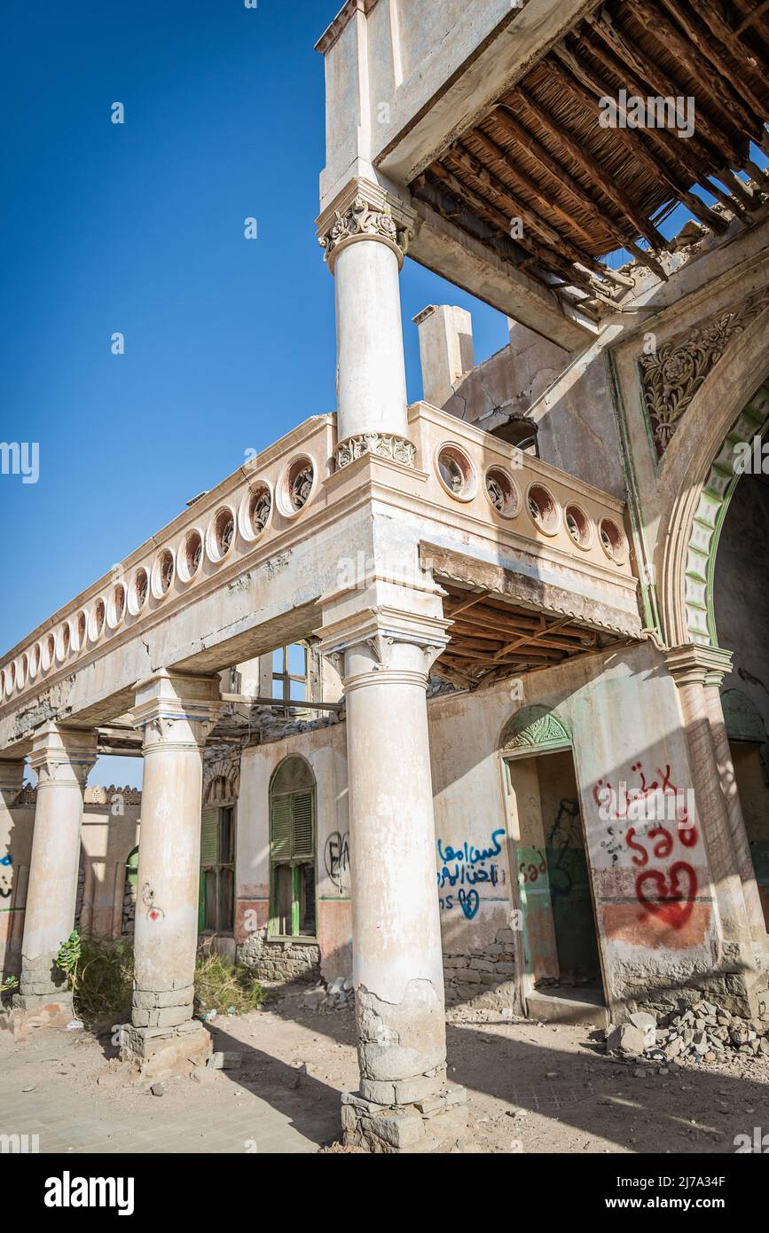 Abandoned Abdullah al-Suleiman palace, Mecca province, Taïf, Saudi ...