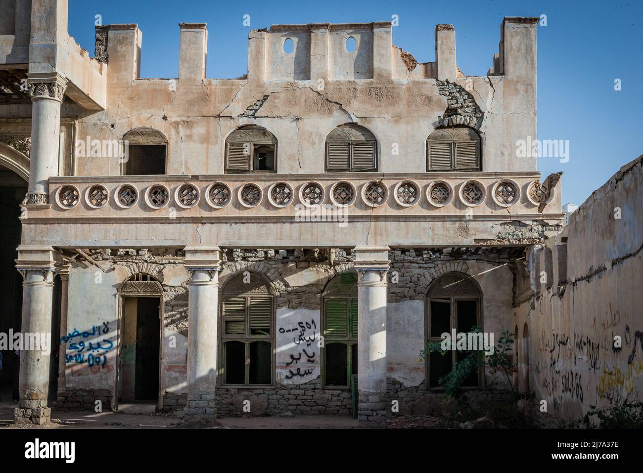 Abandoned Abdullah al-Suleiman palace, Mecca province, Taïf, Saudi ...