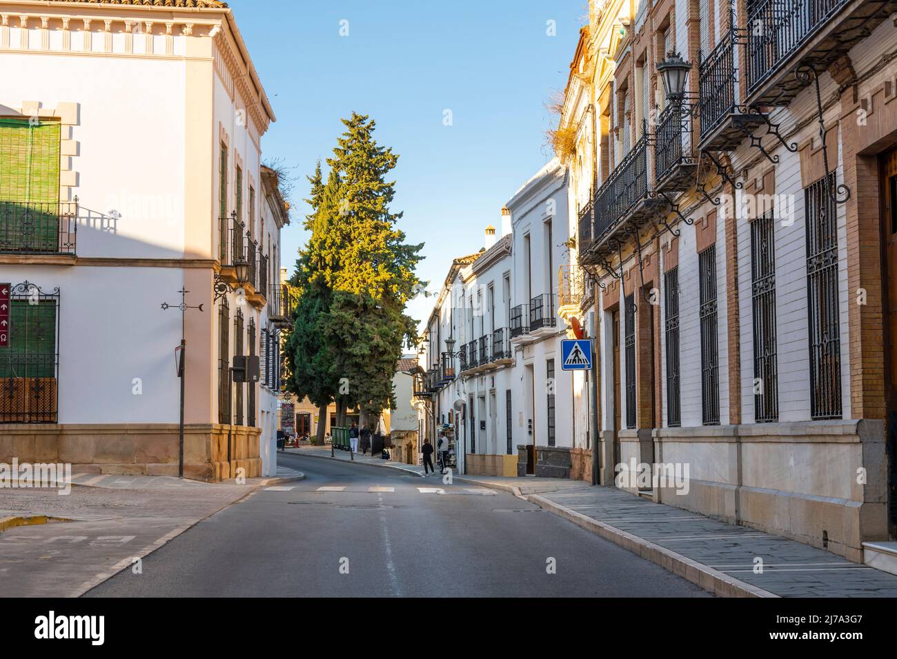 One of the traditional streets of homes and small shops in the historic ...