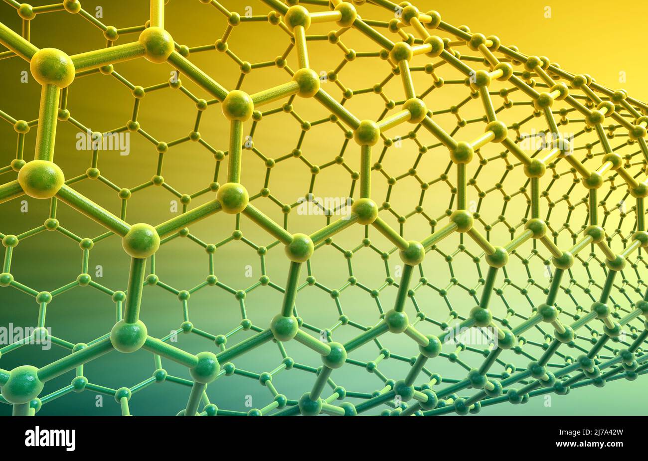 Carbon nanotube, illustration Stock Photo - Alamy