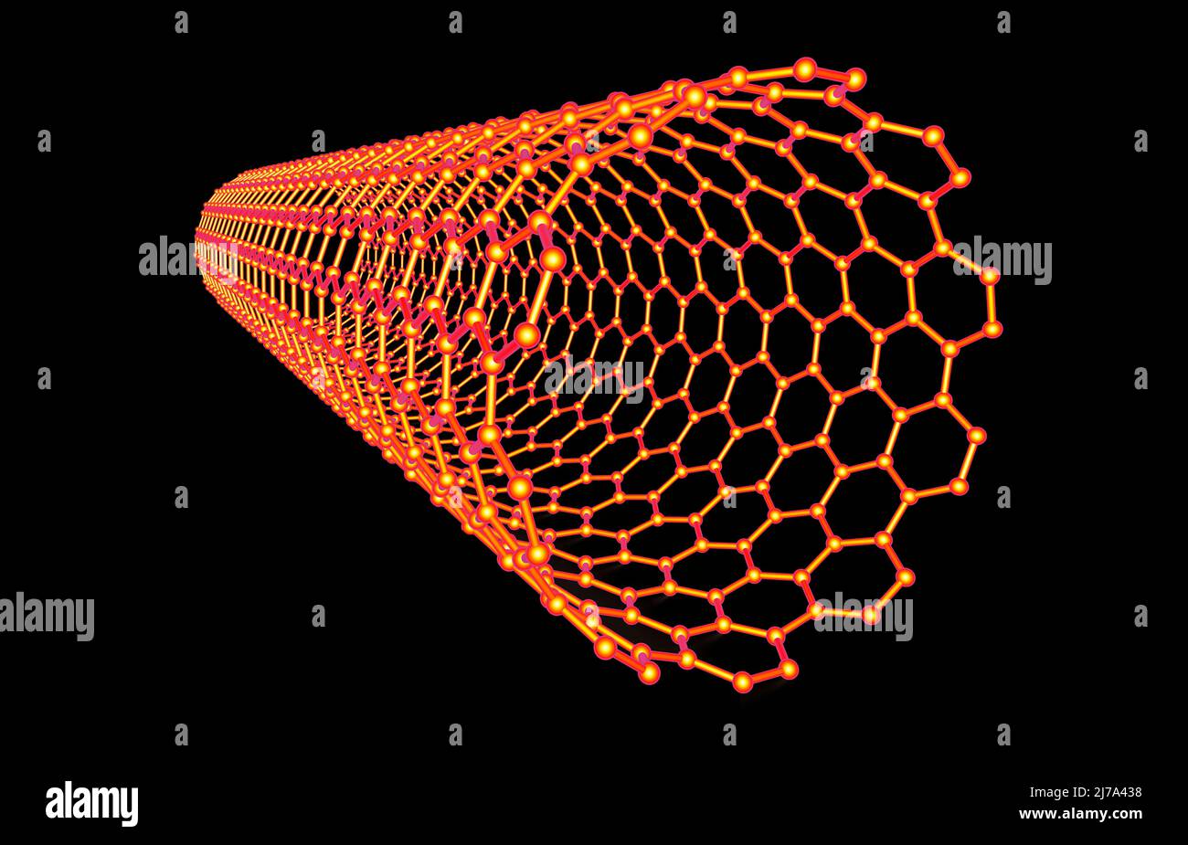 Carbon nanotube, illustration Stock Photo - Alamy
