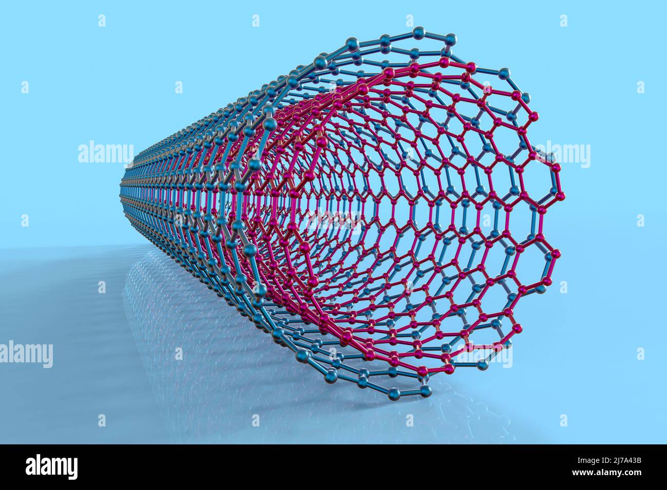 Carbon nanotube, illustration Stock Photo - Alamy