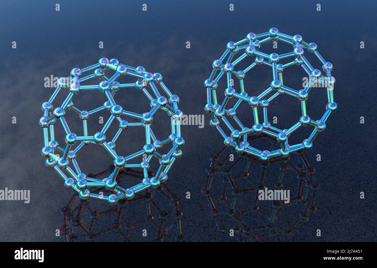 Buckminsterfullerene molecule, illustration Stock Photo - Alamy