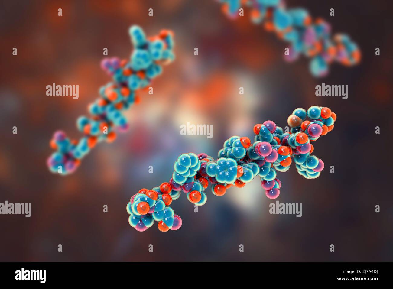 Glucagon hormone molecule, illustration Stock Photo - Alamy