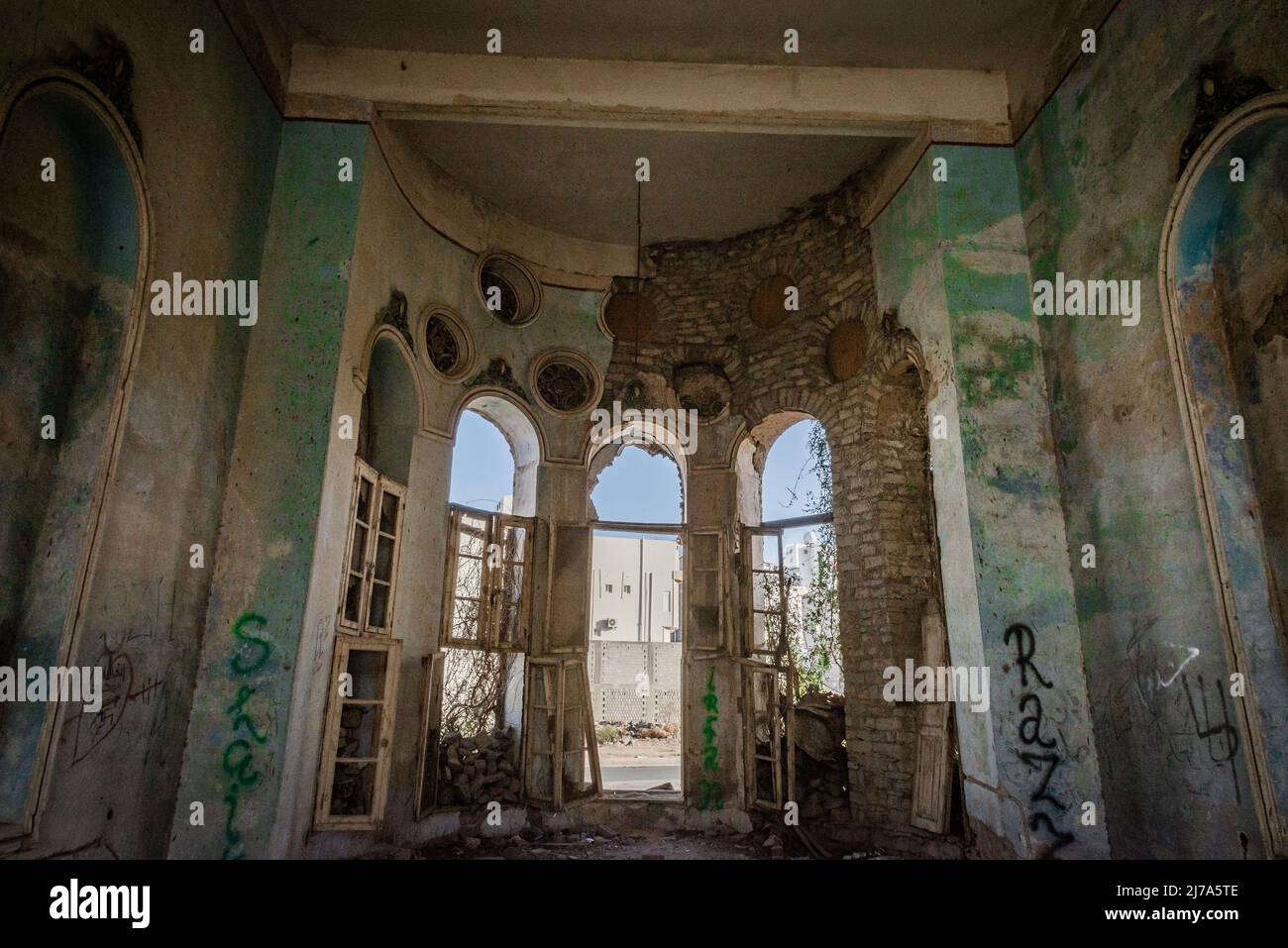 Abandoned Abdullah al-Suleiman palace, Mecca province, Taïf, Saudi ...