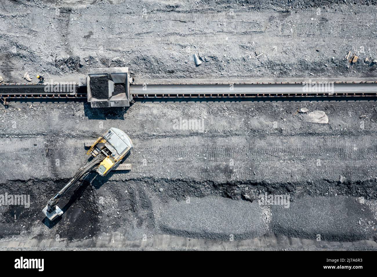 Mining Quarry with Special Heavy Equipment Open Pit Excavation ...