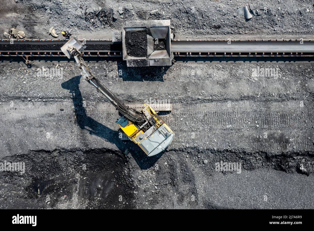Mining Quarry with Special Heavy Equipment Open Pit Excavation ...
