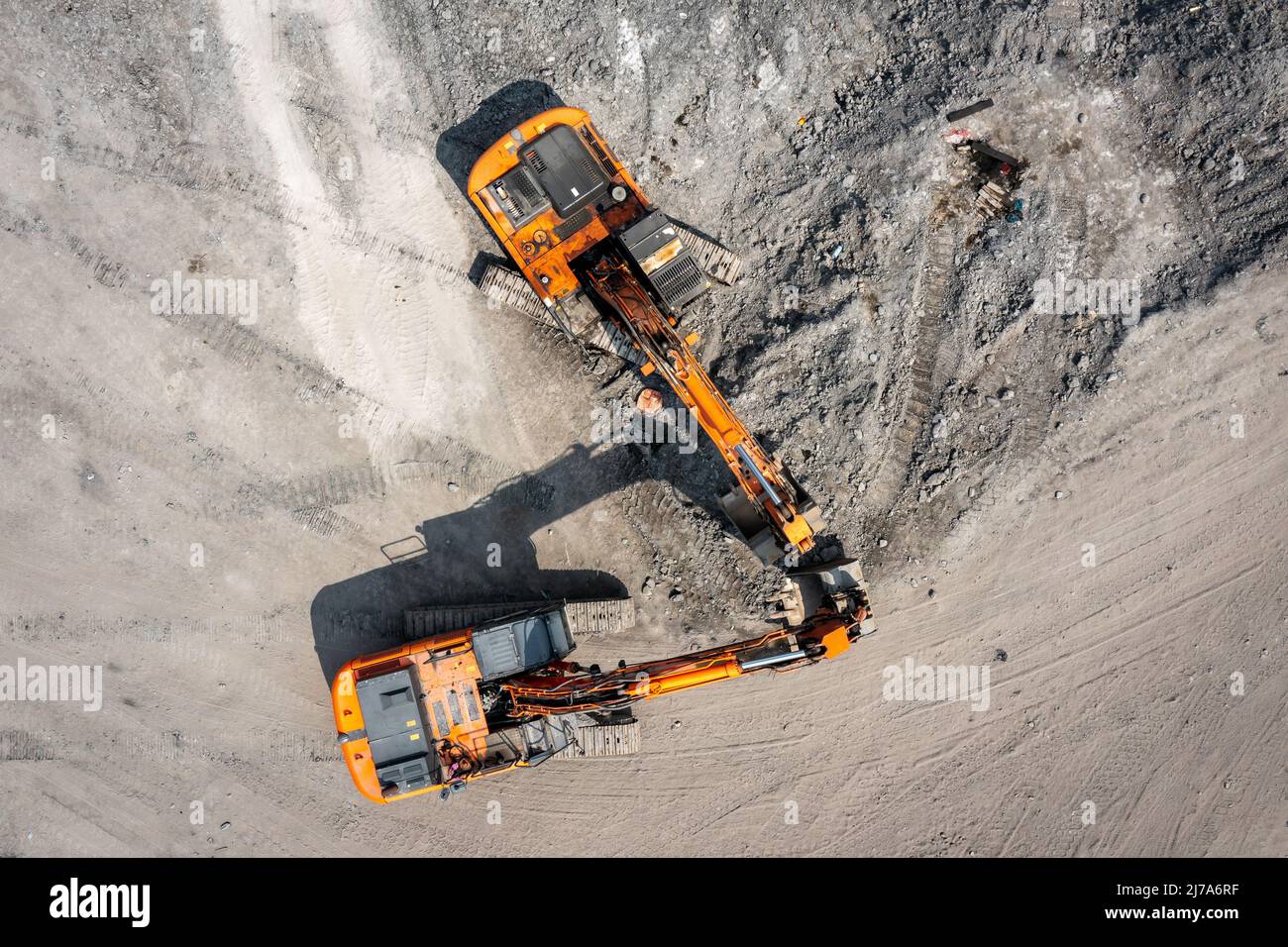 Mining Quarry with Special Heavy Equipment Open Pit Excavation ...