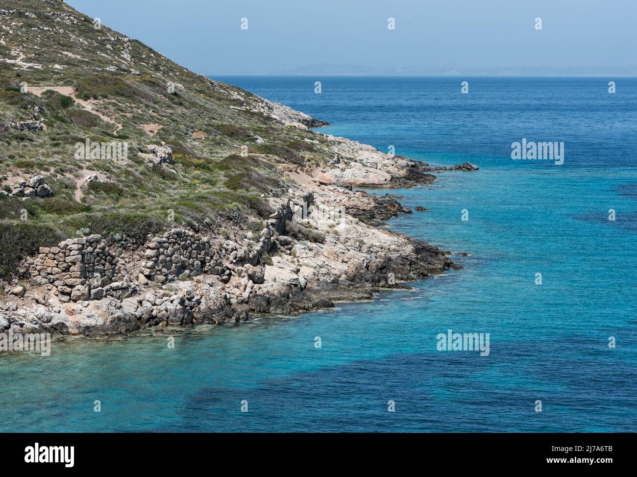 City walls of ancient Knidos/Cnidos in Turkey Stock Photo - Alamy