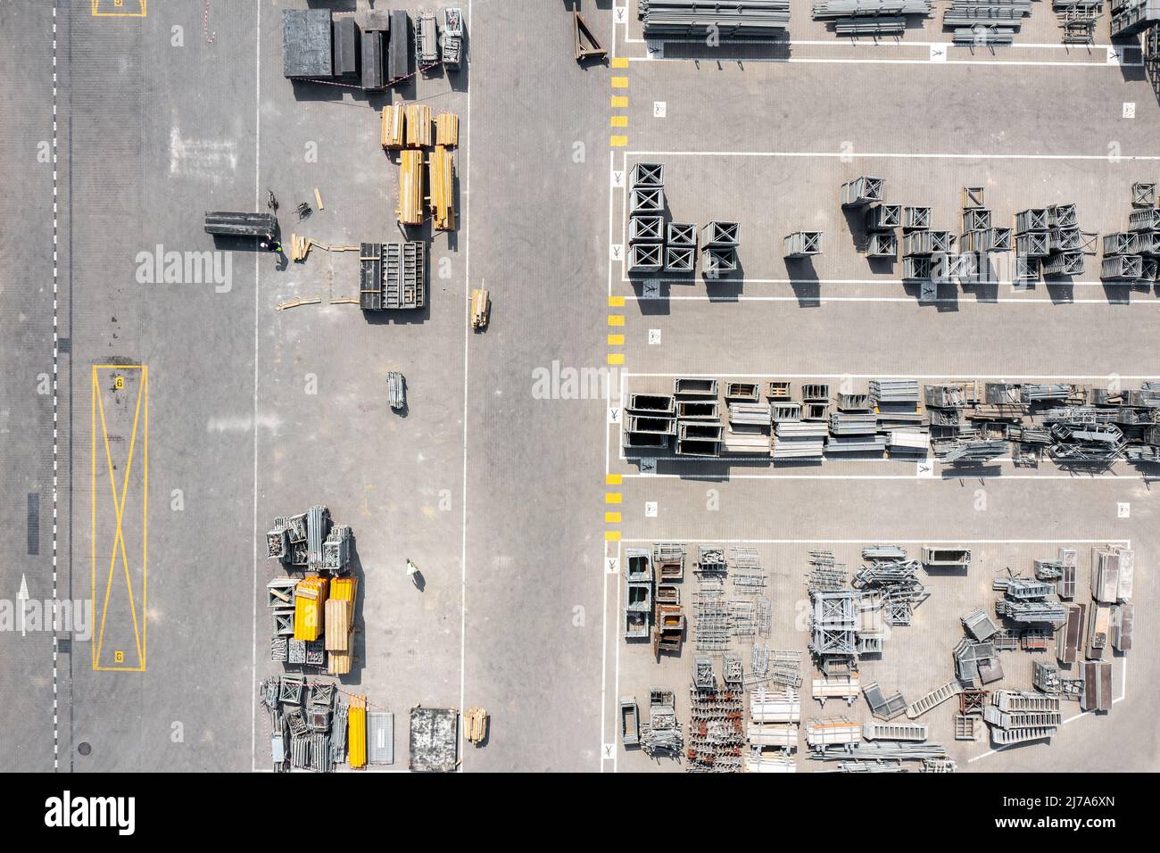 Industrial Storage Place from Above. Aerial View Stock Photo - Alamy