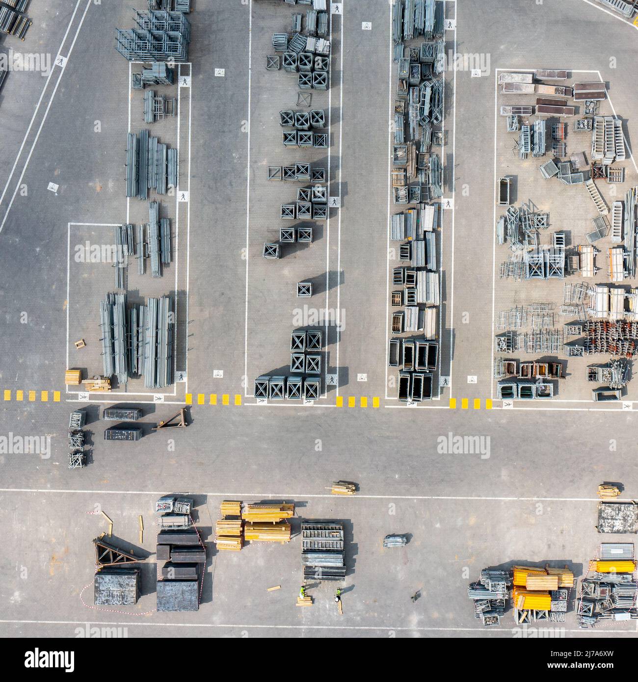 Industrial Storage Place from Above. Aerial View Stock Photo - Alamy