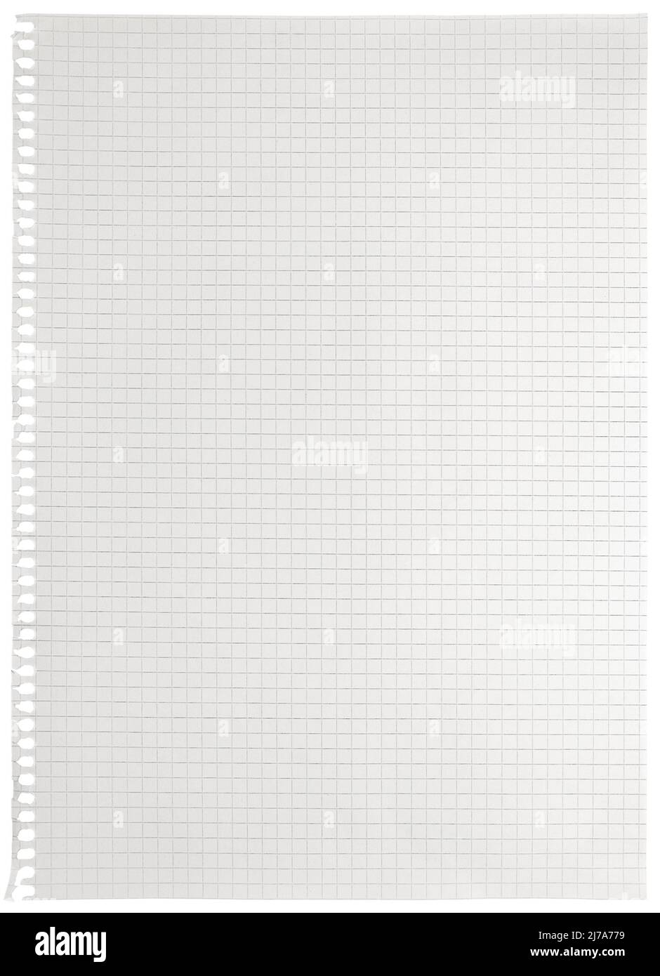 Checked spiral notebook page paper background old aged white chequered ...