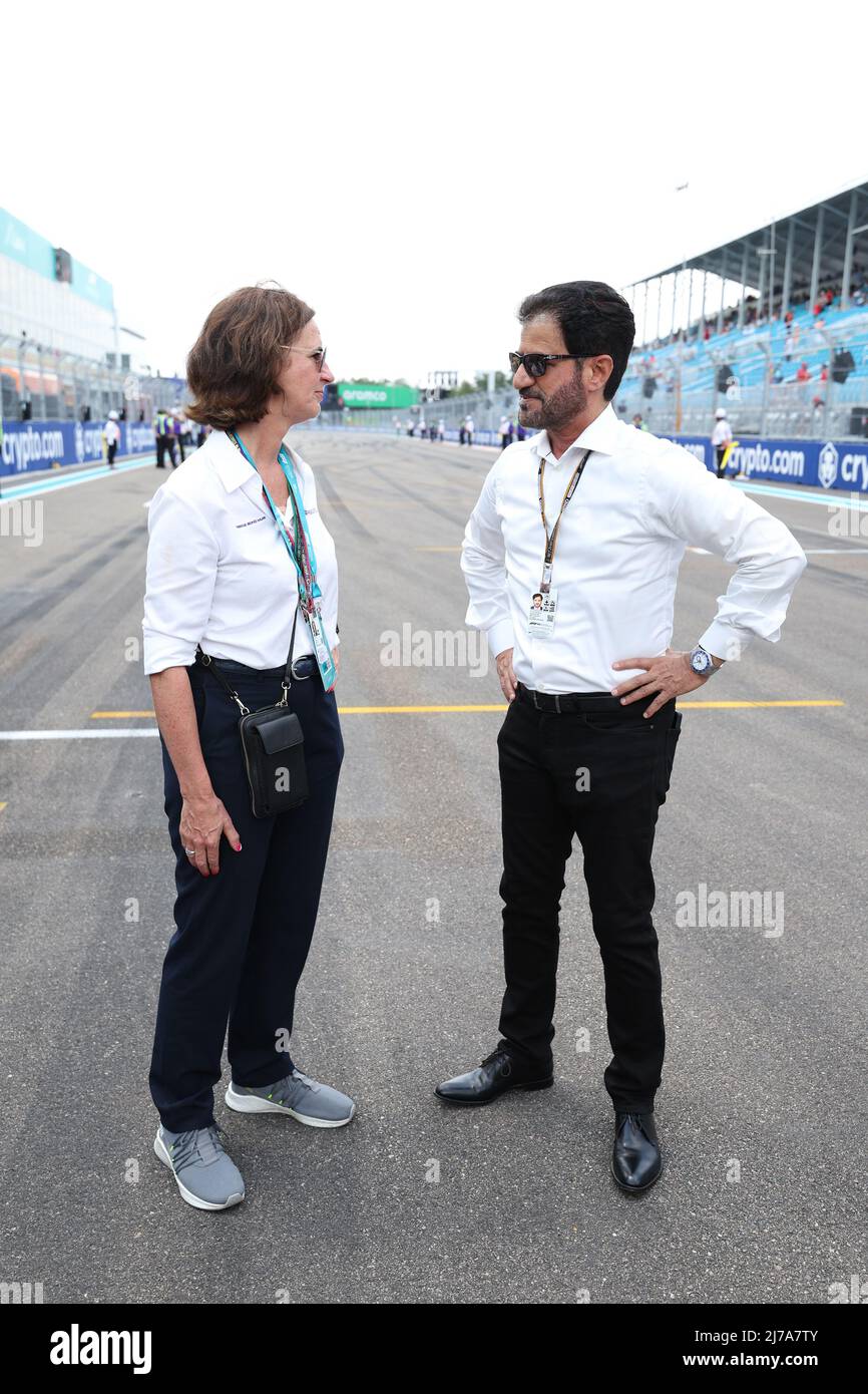 FIA president Mohammed ben Sulayem with CEO We series Catherine Bond ...