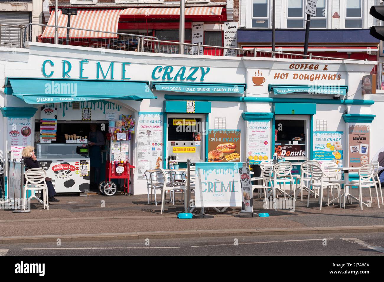 Southend Pier Arches cafe in Southend on Sea, Essex, UK. Old, historic ...