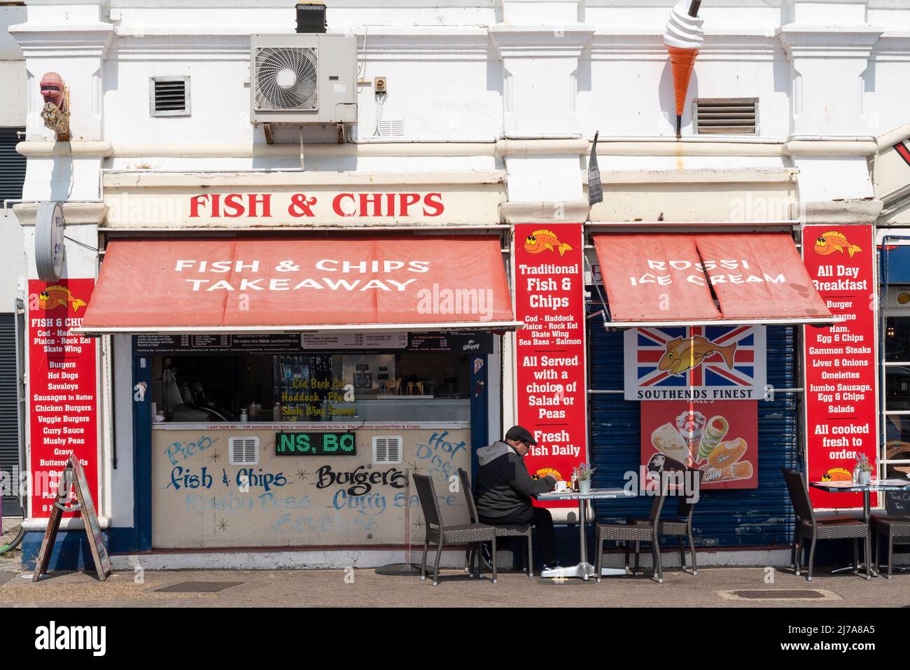 Fish & Chips takeaway, Southend Pier Arches cafe in Southend on Sea ...