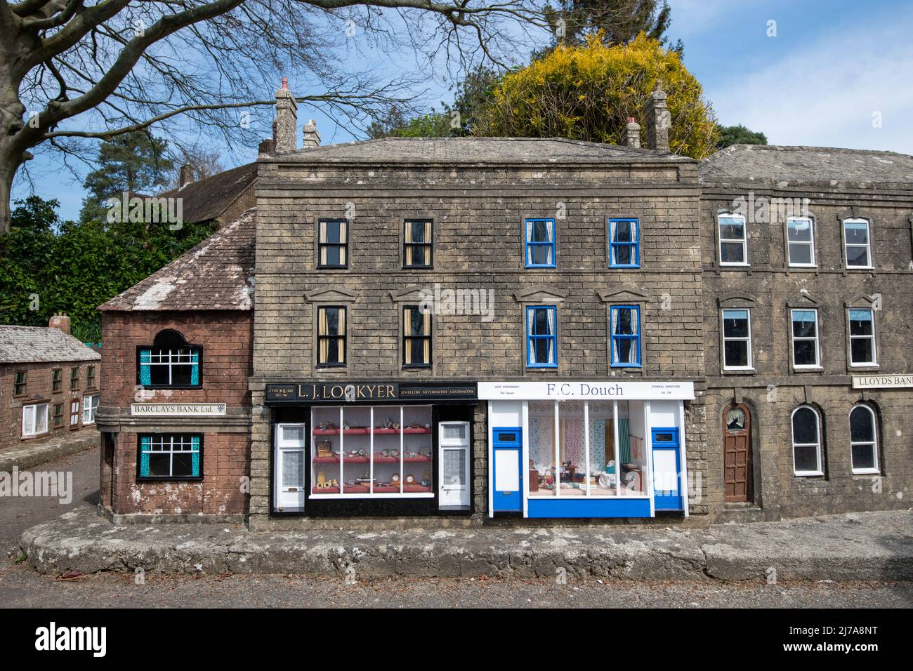 Wimborne.Dorset.United Kingdom.April 20tth 2022.View of a street in ...