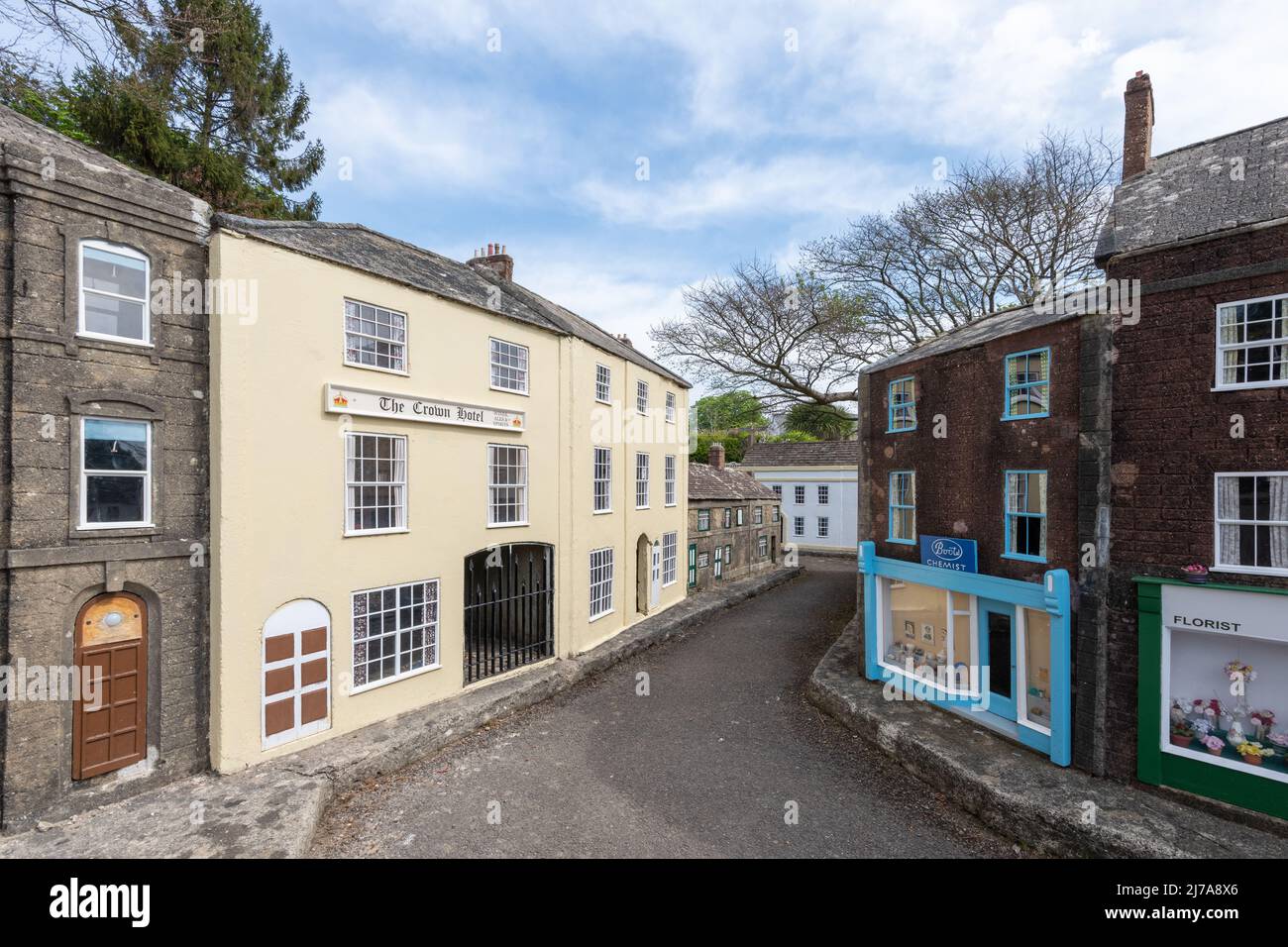Wimborne.Dorset.United Kingdom.April 20tth 2022.View of a street in ...