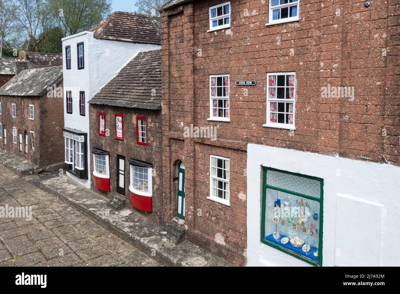 Wimborne.Dorset.United Kingdom.April 20tth 2022.View of a street in ...