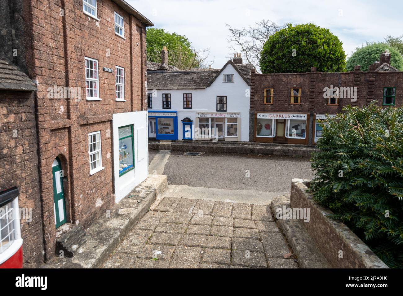 Wimborne.Dorset.United Kingdom.April 20tth 2022.View of a street in ...