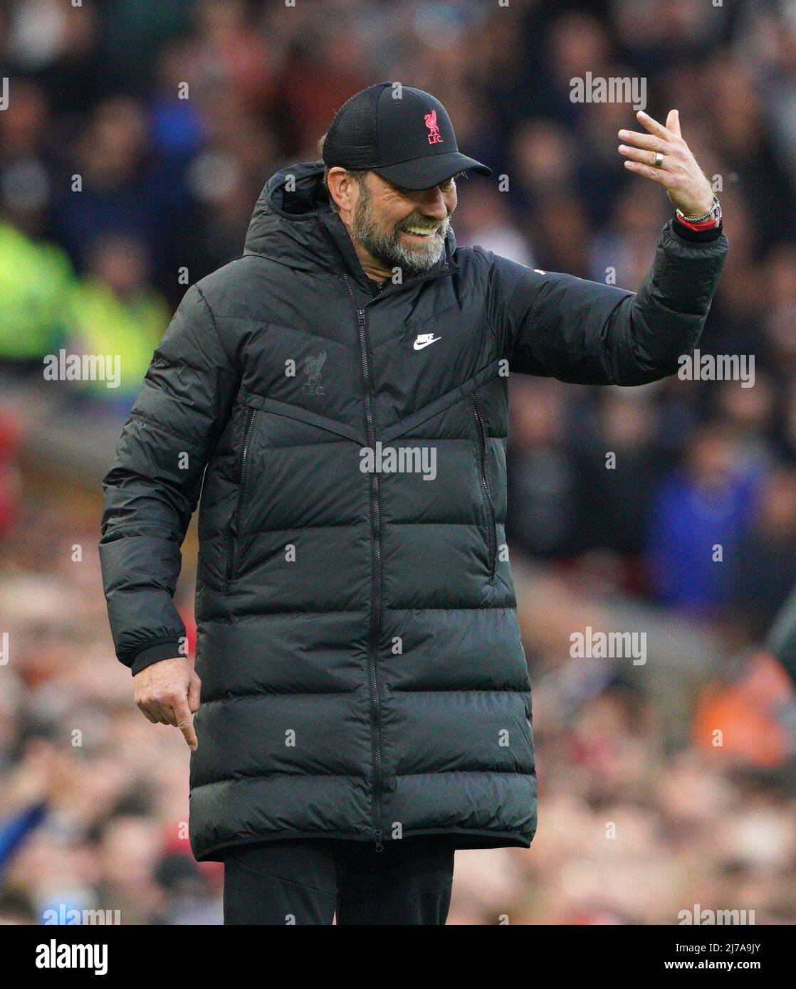 Liverpool manager Jurgen Klopp on the touchline during the Premier ...