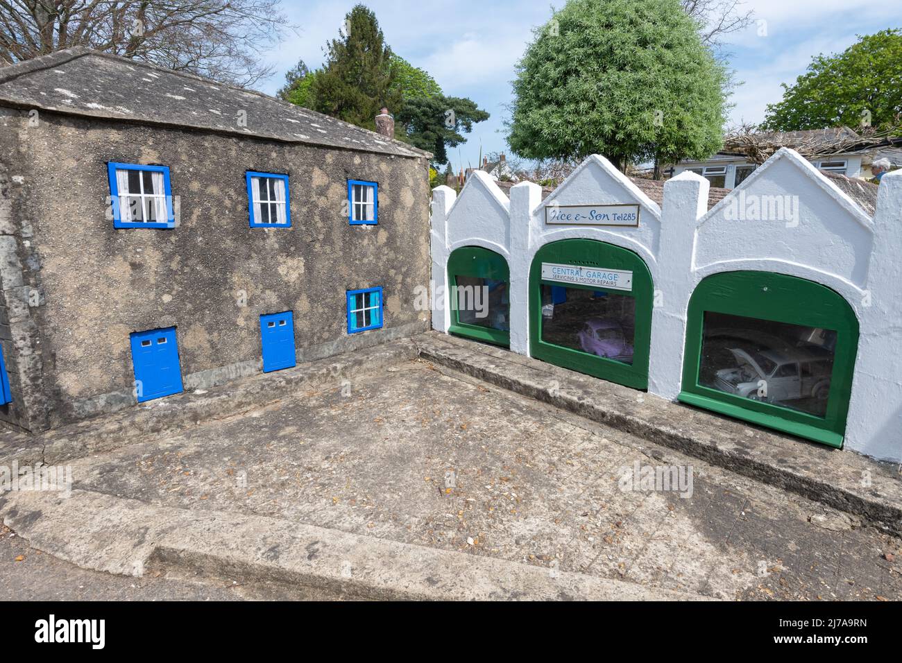 Wimborne.Dorset.United Kingdom.April 20tth 2022.View of a street in ...
