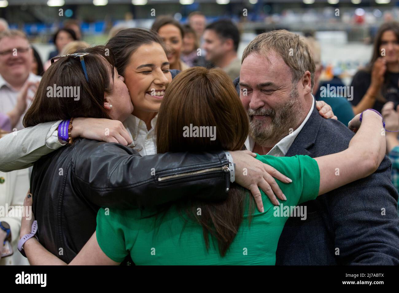 (Left- right) Sinn Fein's Michelle Gildernew, Aine Murphy, Jemma Dolan ...