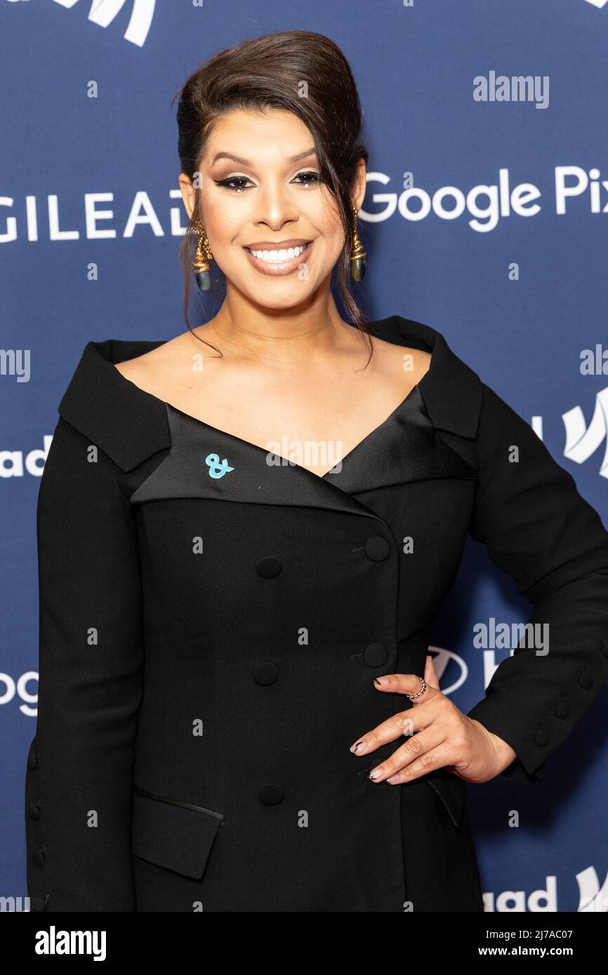 New York, NY - May 6, 2022: Hailie Sahar wearing suit by Alexander ...