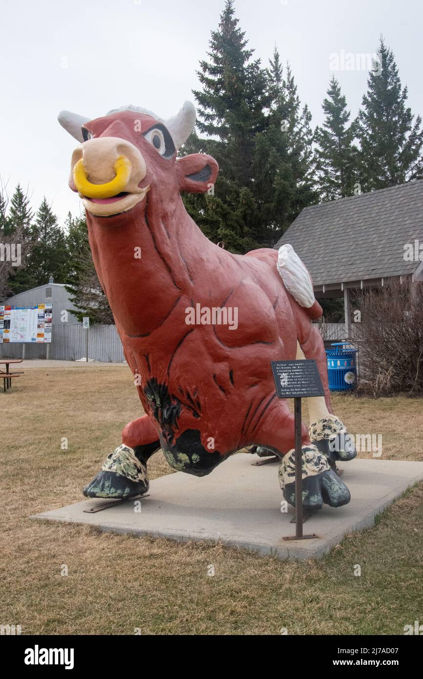 "Arthur" the Bull is a giant bull sculpture located outside the Visitor ...