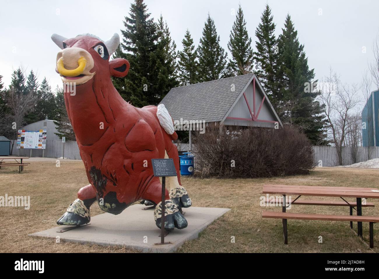 "Arthur" the Bull is a giant bull sculpture located outside the Visitor ...
