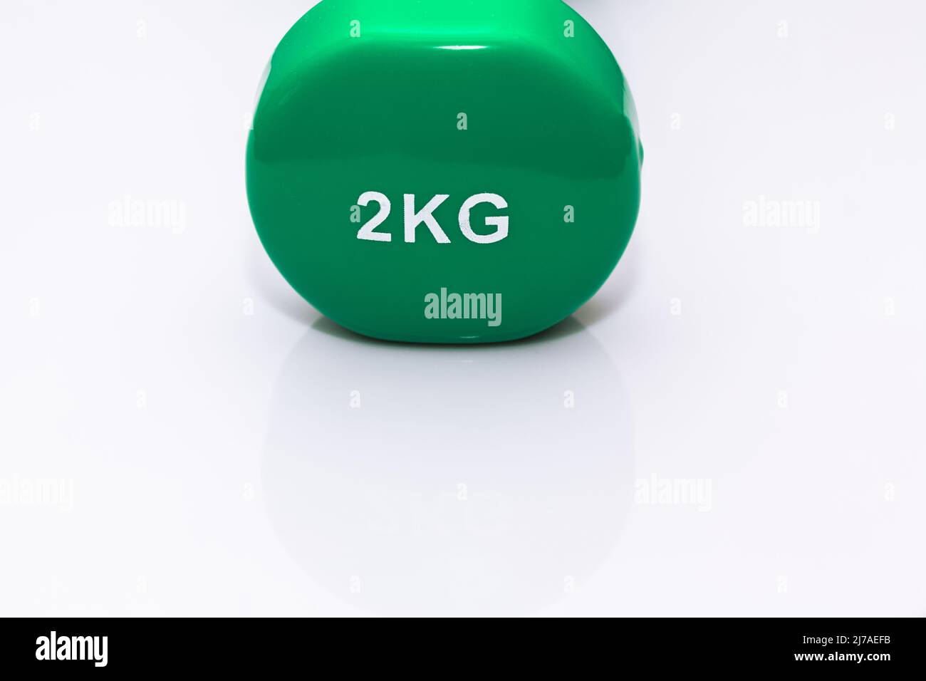 Weight of two kilograms . Dumbbell on white background Stock Photo - Alamy