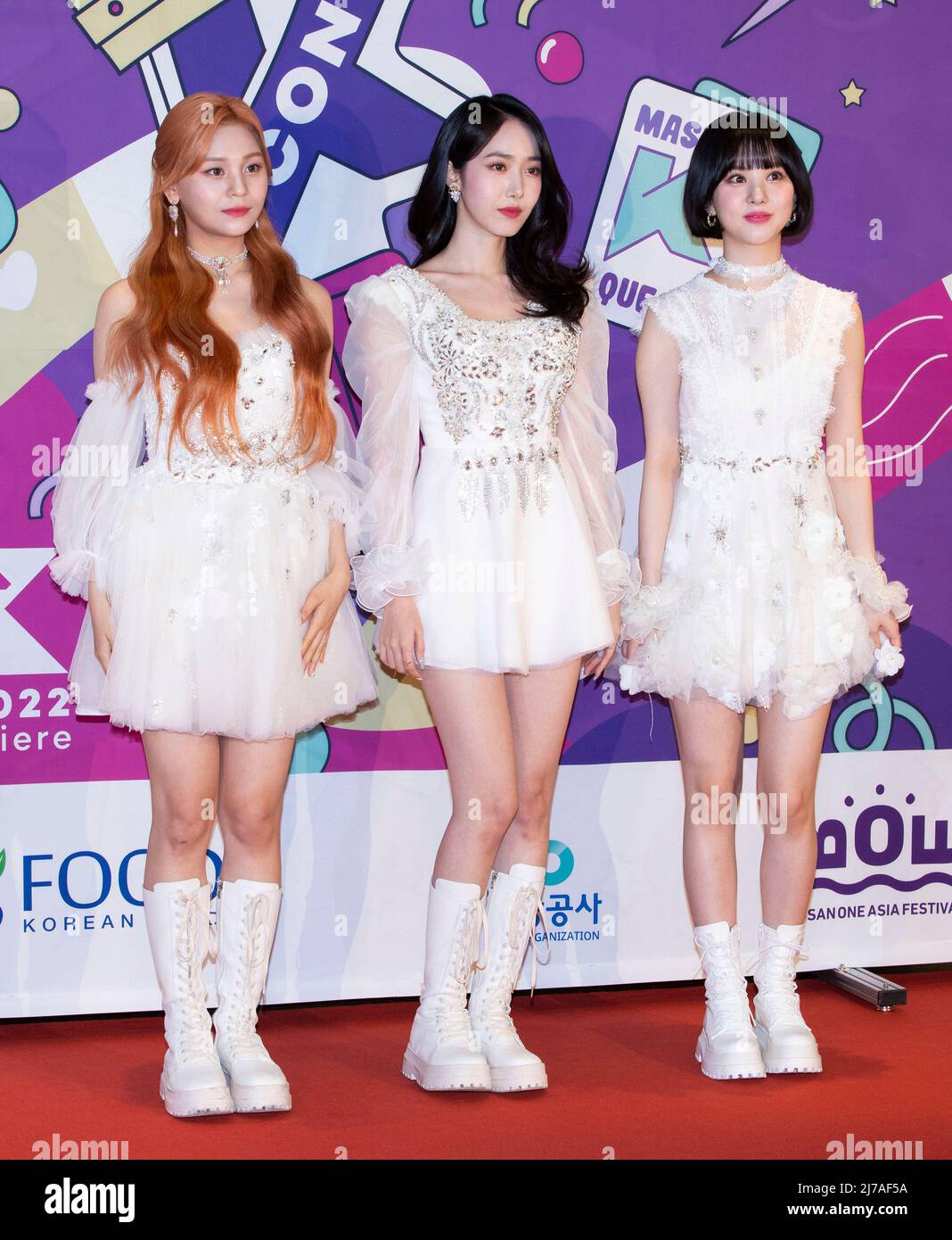 7 May 2022 - Seoul, South Korea : (L to R) Umji, SinB and Eunha, South ...