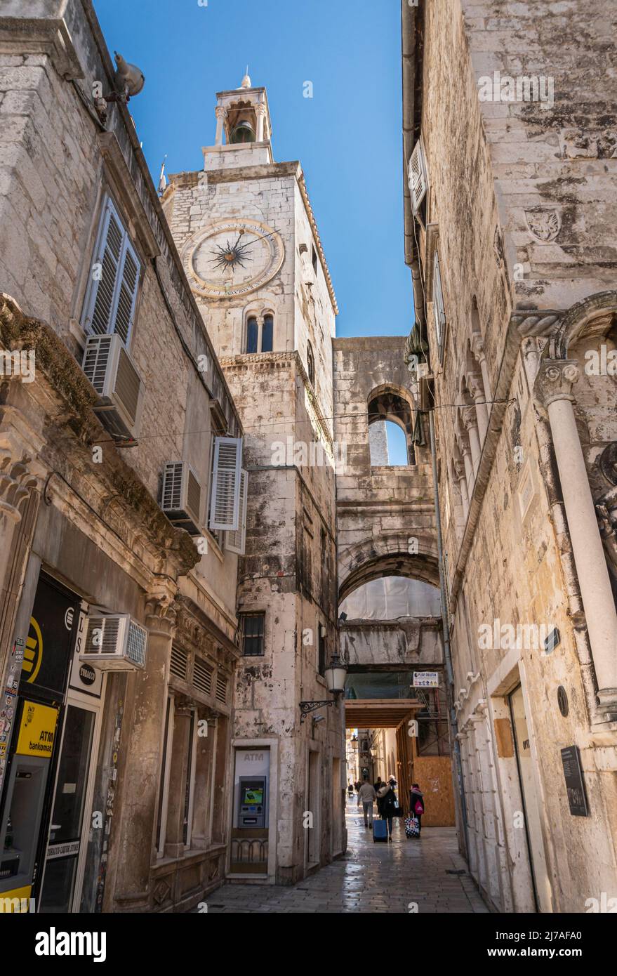 View of the Iron Gate of the Diocletian's Palace in Split, Croatia ...