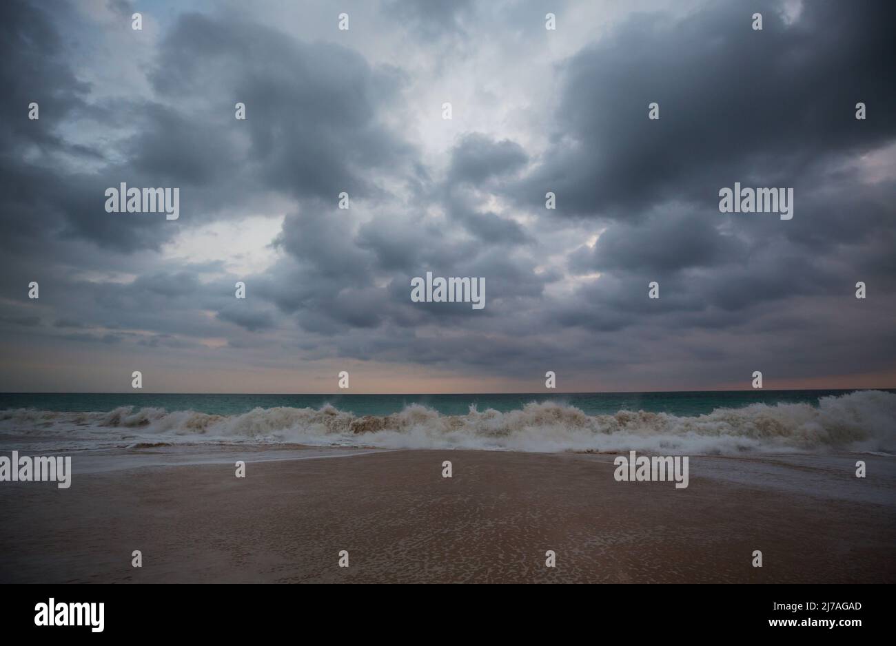 storm on an ocean beach Stock Photo - Alamy