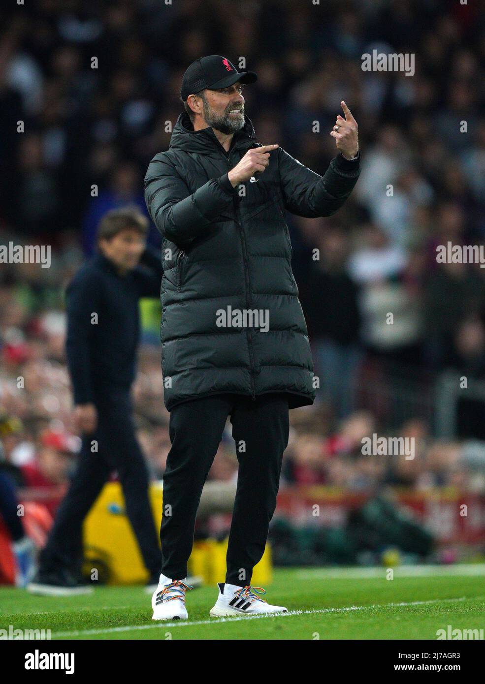 Liverpool manager Jurgen Klopp on the touchline during the Premier ...