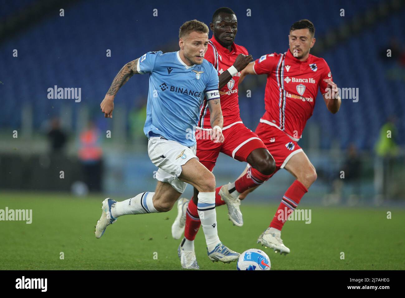 ROME, Italy - 07.05.2022: CIRO IMMOBILE (LAZIO), COLLEY (SAMP) in ...
