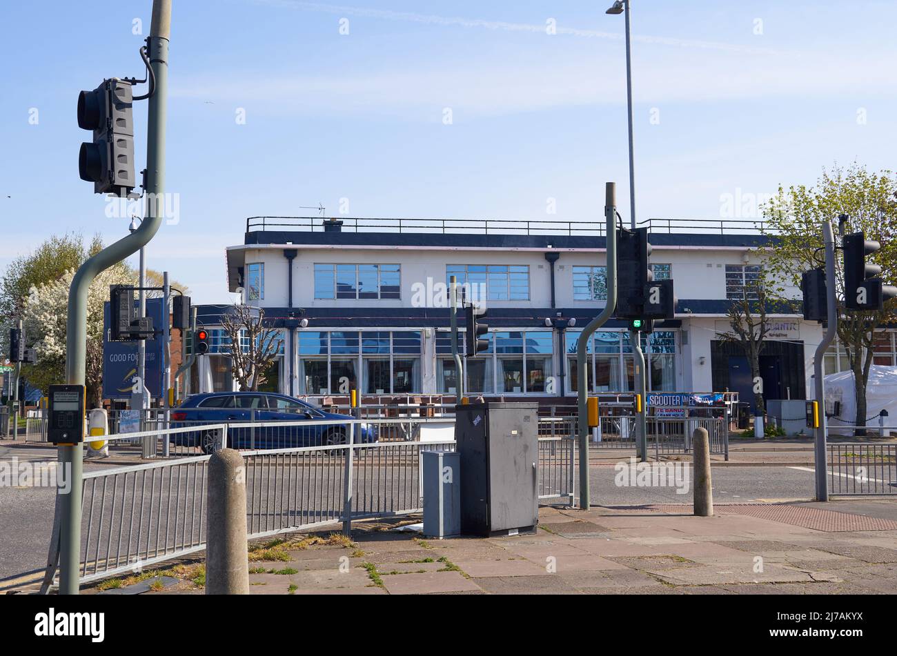 Street corner bar and diner in Skegness, UK Stock Photo - Alamy