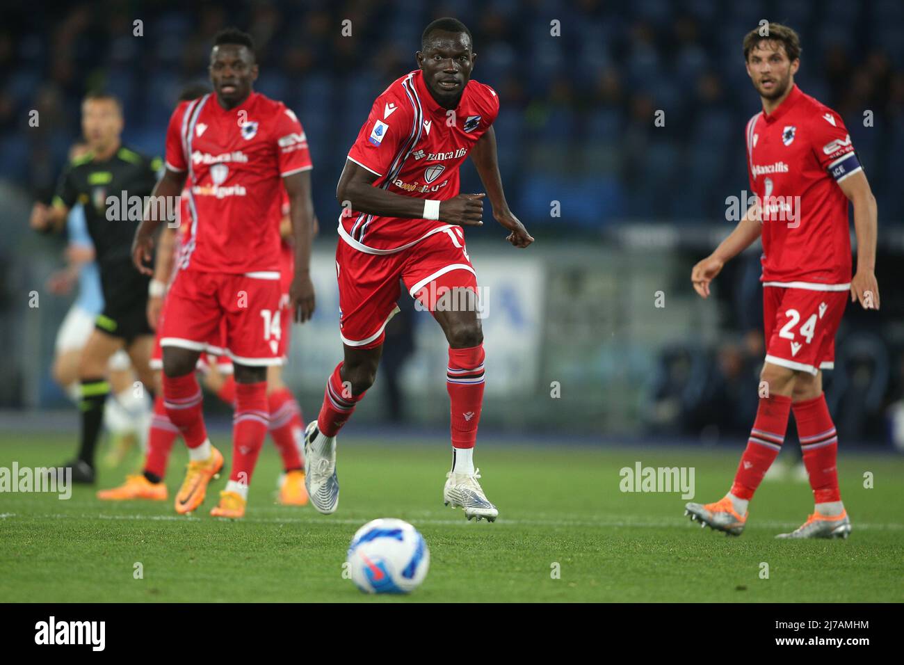 ROME, Italy - 07.05.2022: COLLEY (SAMP) in action during the Italian ...