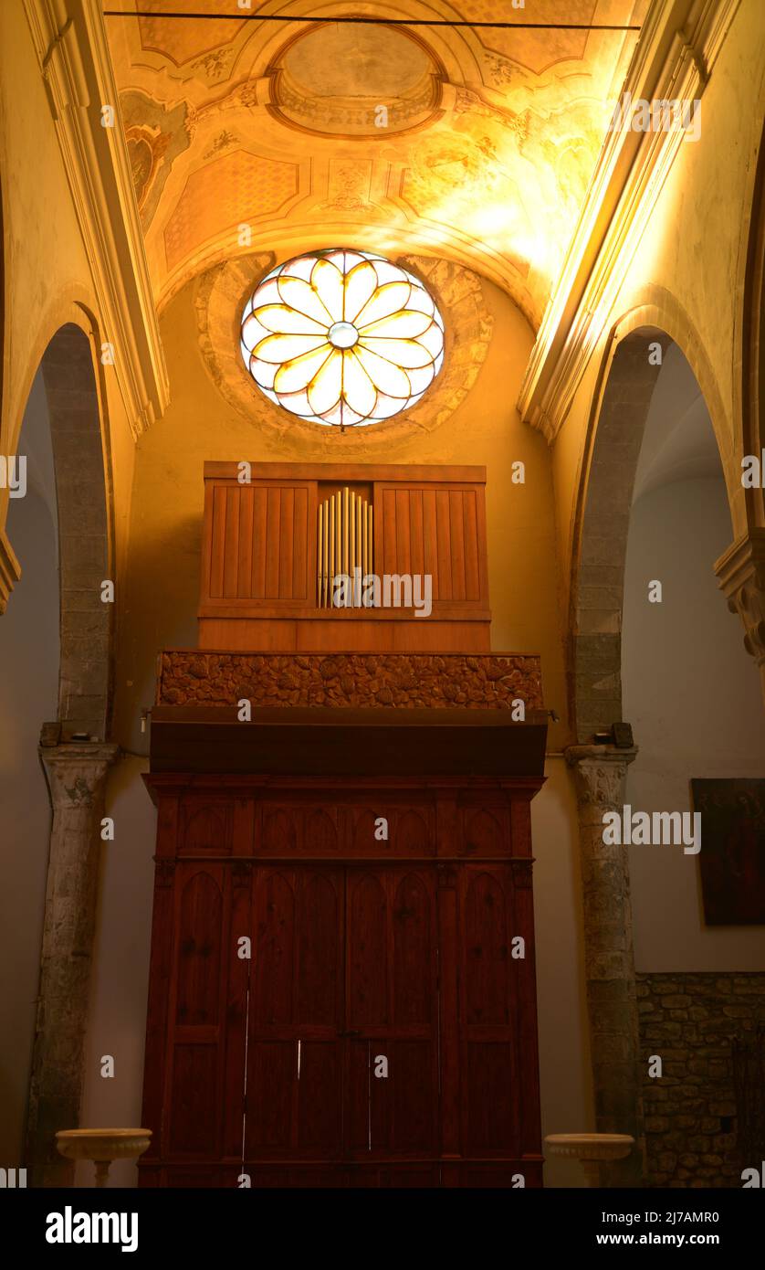 Church of Manarola one of the five villages of the five land in Liguria ...