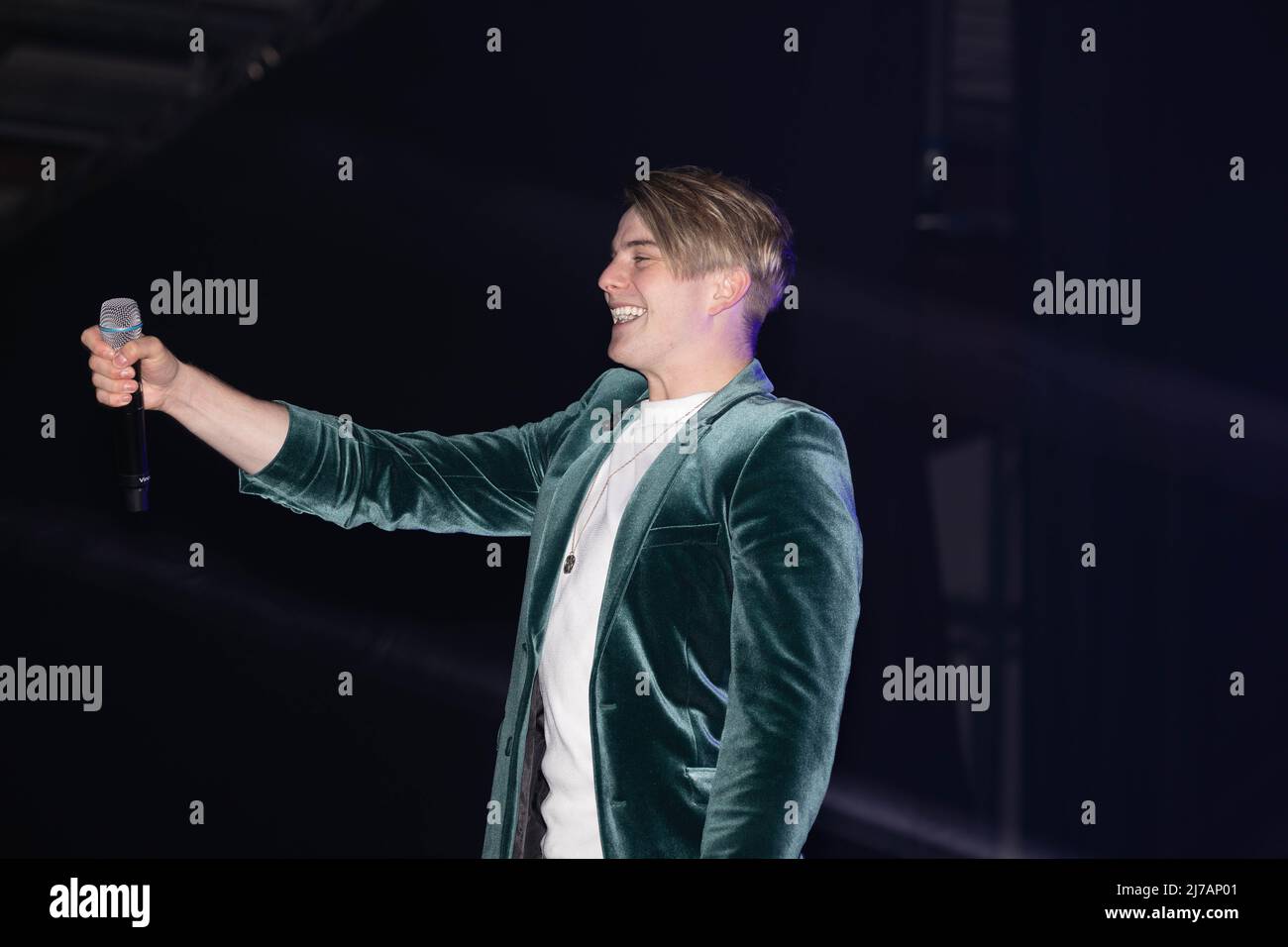 Vincent Gross bei "Die große Schlager-Hitparade" in der Messehalle ...