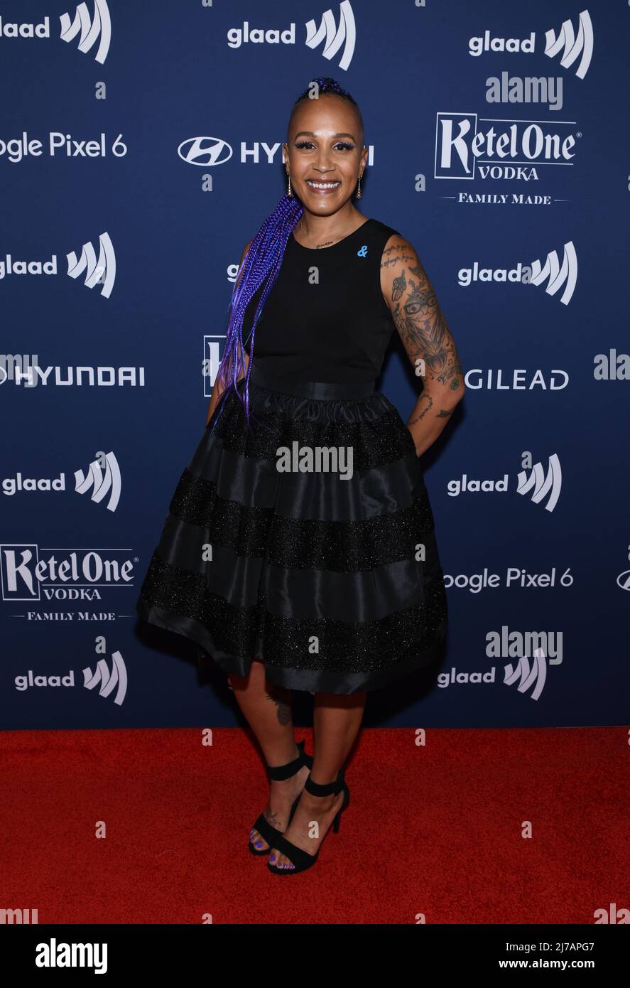 Alexandra Louis-Jacques attends 33rd Annual GLAAD Media Awards at New ...