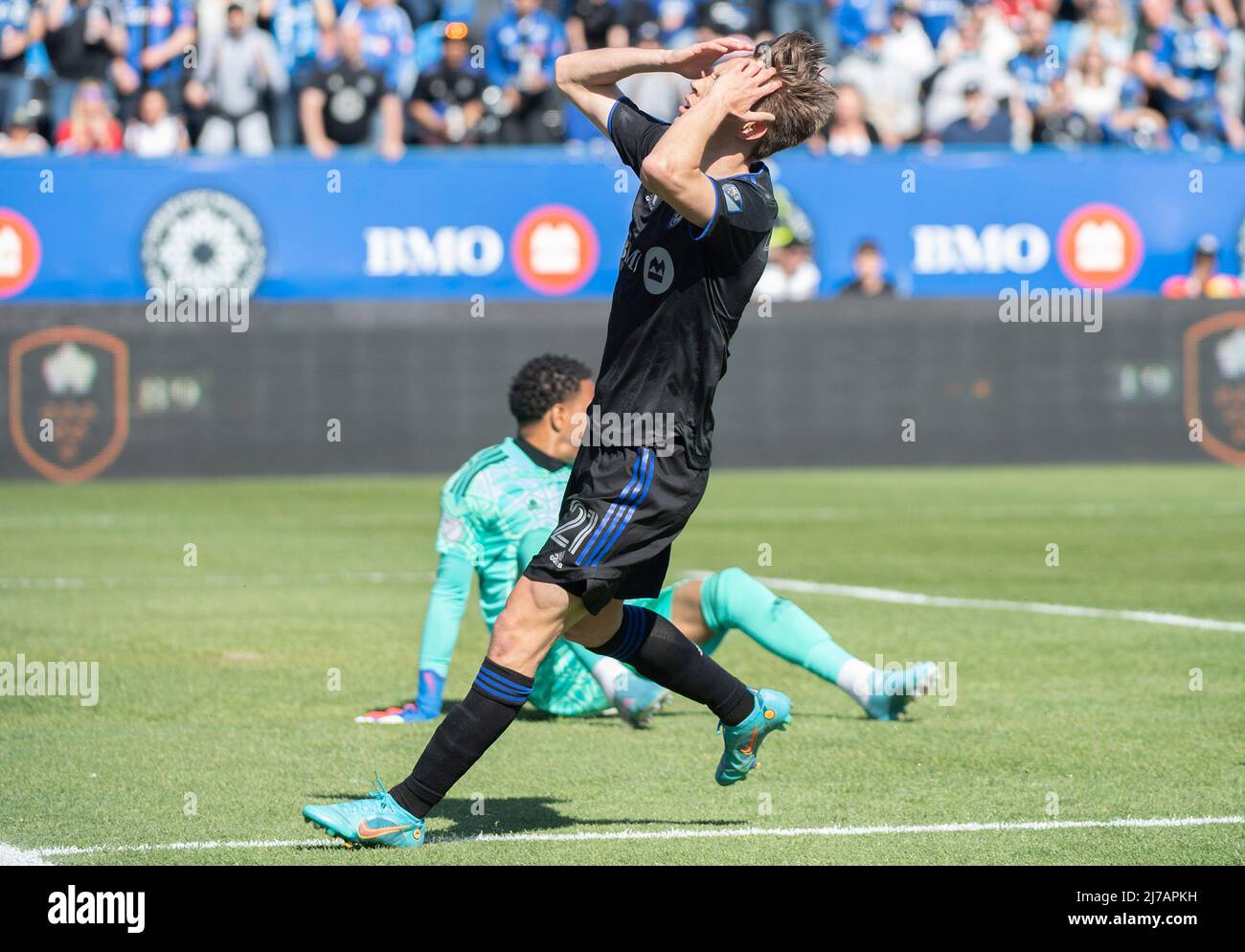 CF Montreal's Lassi Lappalainen reacts after missing a shot on goal ...