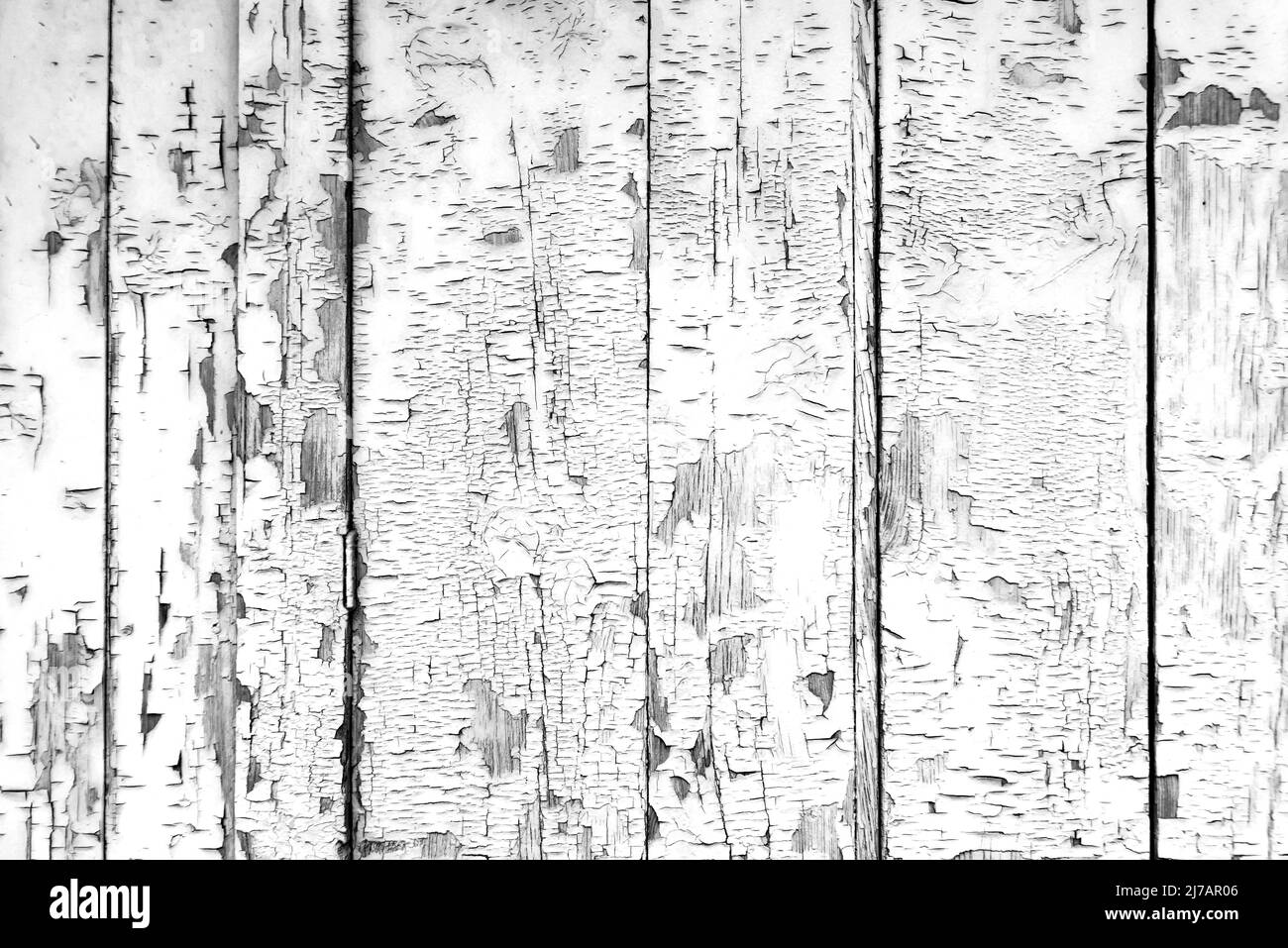 Painted old boards. Cracked paint creating a crack pattern in old wood ...
