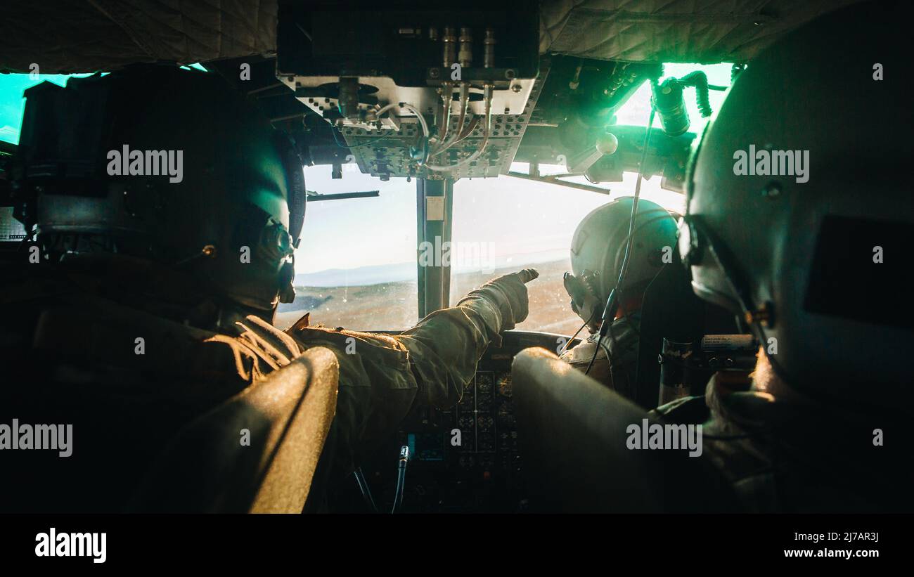 A U.S. Air Force Bell UH-1N Twin Huey flight crew with 40th Helicopter ...