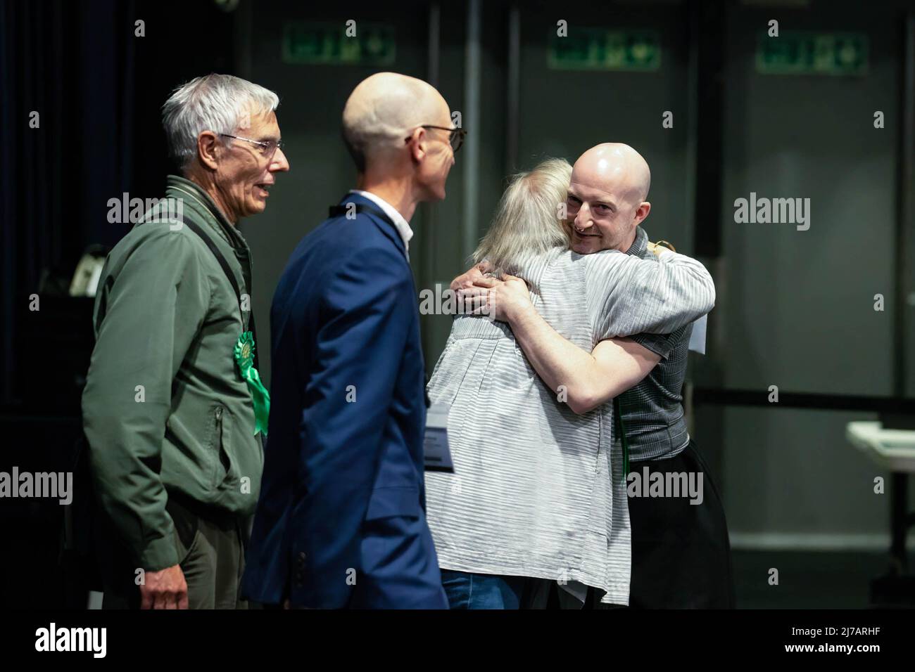 Astrid Johnson celebrating after winning the Woodhouse Park ward ...