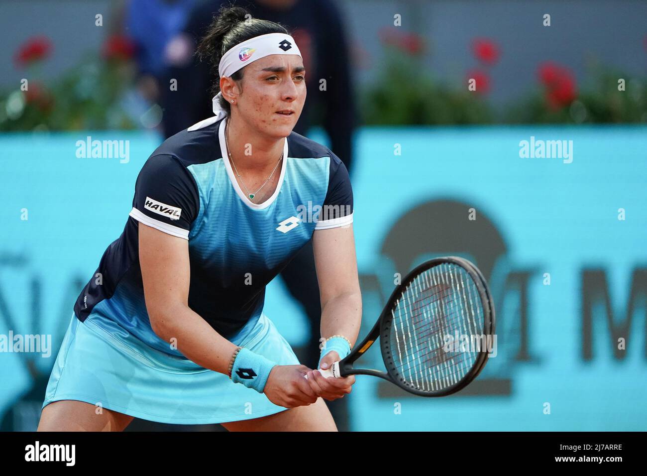Ons Jabeur of Tunisia plays during the Women's Singles finals match ...