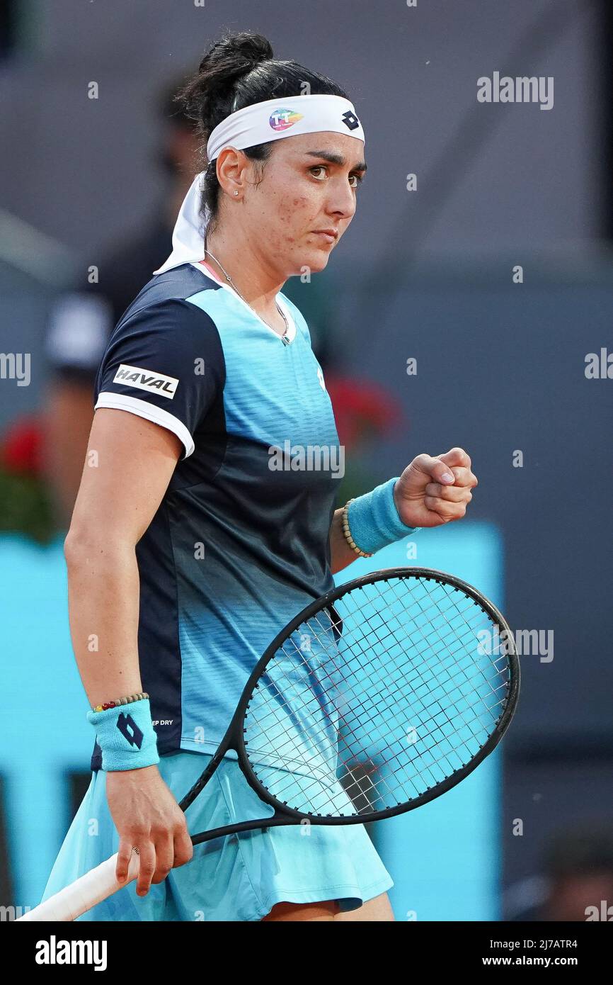 Ons Jabeur of Tunisia plays during the Women's Singles finals match ...