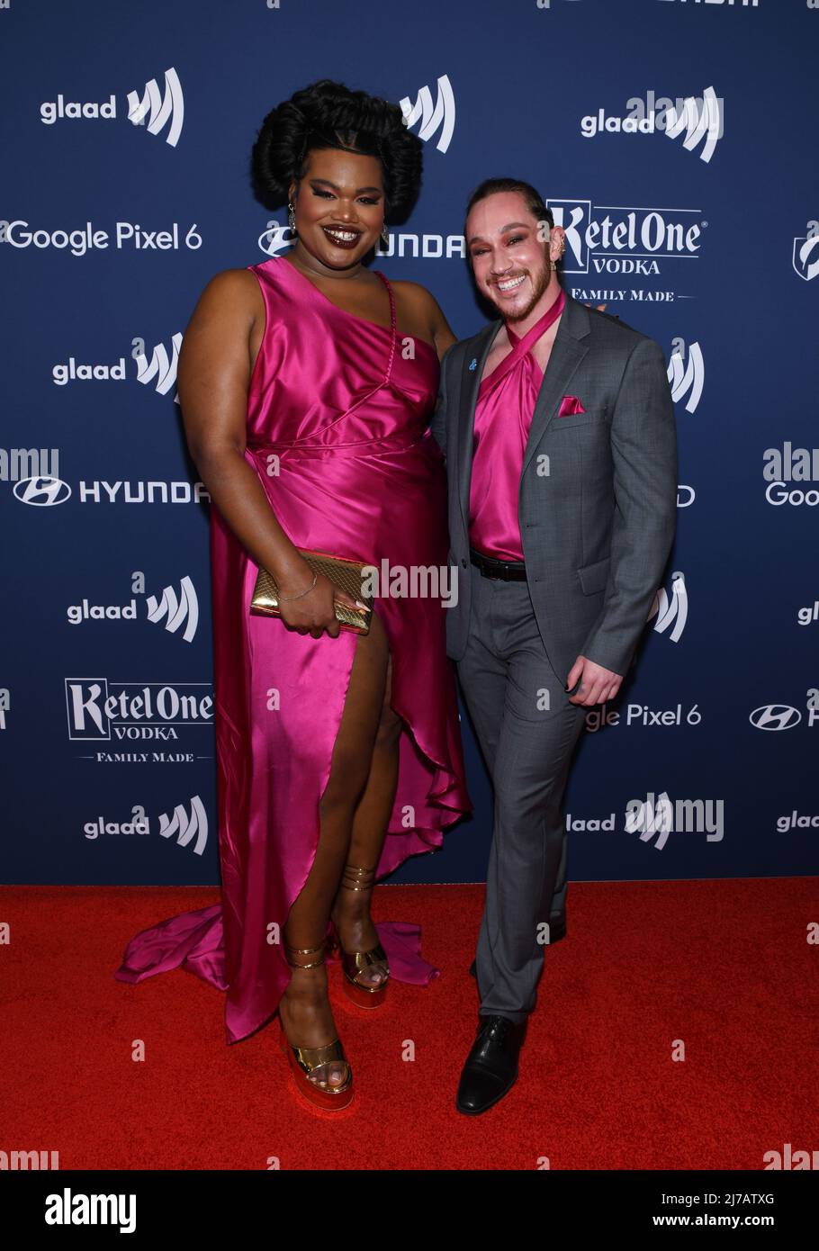 Jari Jones and Guest attends 33rd Annual GLAAD Media Awards at New York ...